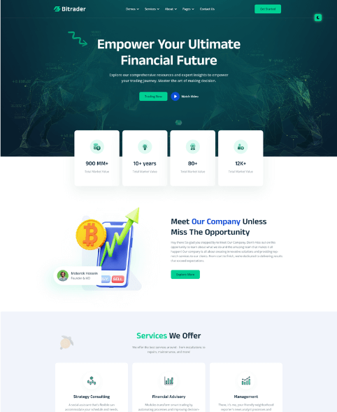 Bitrader - Professional Multipurpose HTML Template for Your Crypto ...